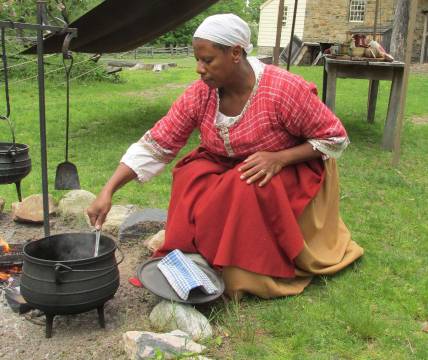 Sample 18th century foods on Jan. 20