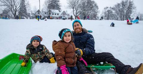 Winter storm fun in Warwick