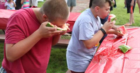 Watermelon seed-spitting masters