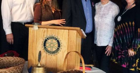 Rotarians induct Marge Porter