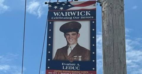 Tribute banners on display to honor local military veterans