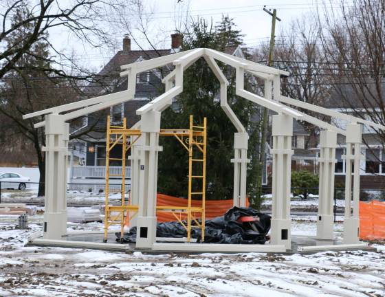 New bandstand in Stanley-Deming Park nears completion